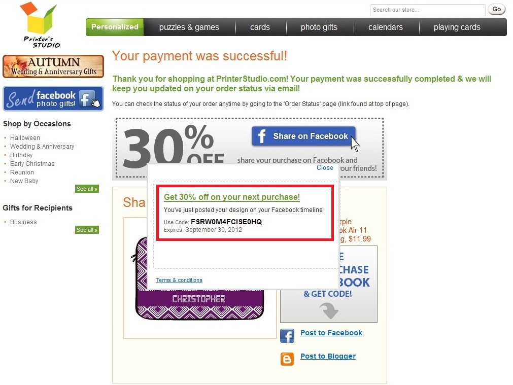 FAQ placing an online order